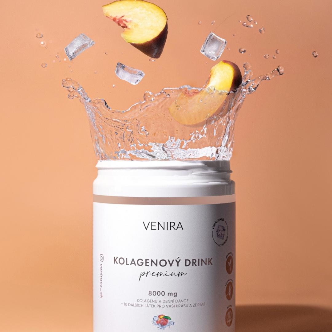 Venira PREMIUM kolagenový drink ledový broskvový čaj - Venira.cz